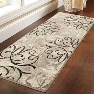 Amazon.com : Better Homes and Gardens Iron Fleur Runner Rug, 1'11" x 5 ...