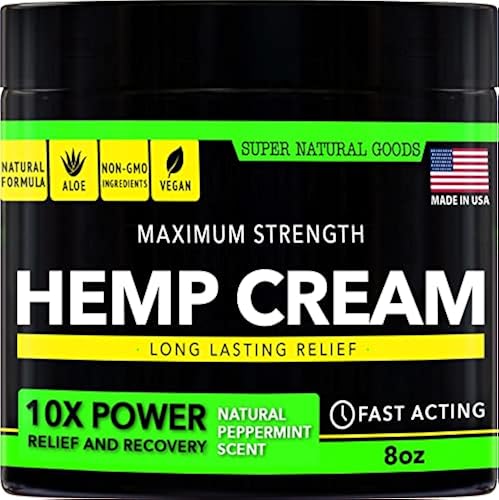 Hemp Cream Maximum Strength. Hemp Oil & Arnica Cream, Soothes ...