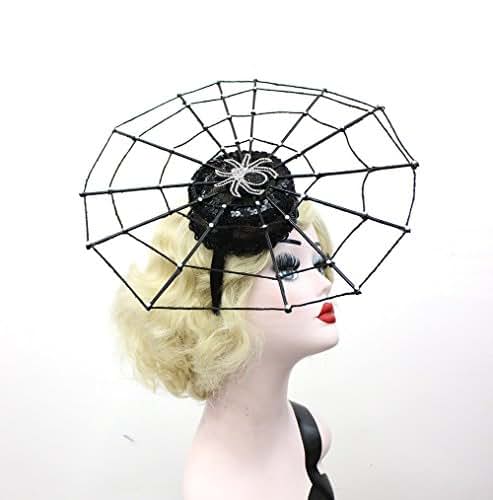 Amazon.com: Spider Web Fascinator, Spiderweb Hat, Spider Headpiece ...