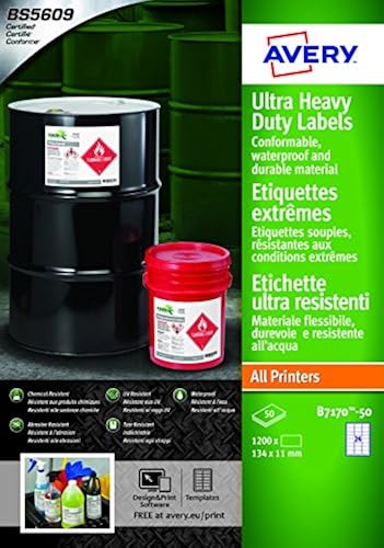 Avery B7170-50 Extra Strong Adhesive, Ultra Heavy Duty Industrial ...