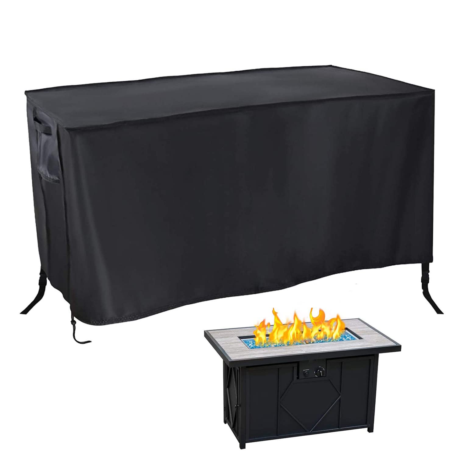 Rilime Fire Pit Cover Rectangular,42inch Fire Pit Cover Waterproof ...