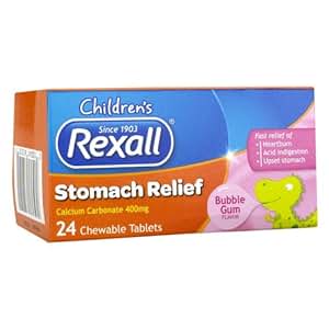 Amazon.com : Rexall Children's Stomach Relief - Bubble Gum, 24 Ct ...