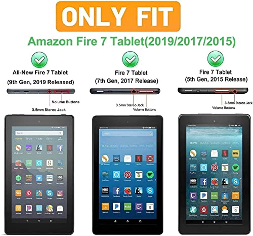 Fire 7 Tablet Case for Kids, YIHE Case for Amazon Fire 7 2019/2017/2015 ...