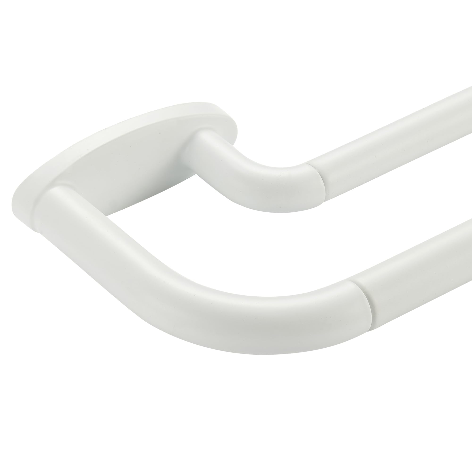 Double Curtain Rods Matte White,Room Darkening Curtain Rod for 48-84 ...