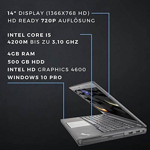 Lenovo ThinkPad T440p I 14zoll Display (1366x768 HD) I Intel Core i5 ...