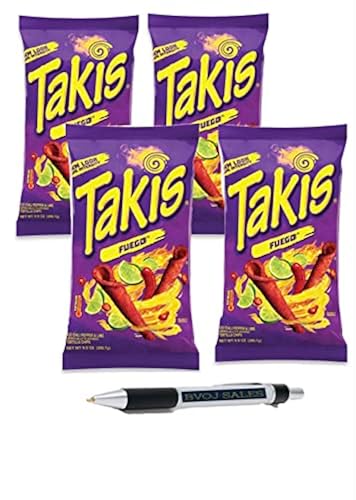 Takis Fuego Hot Chili Pepper & Lime Flavored Corn Snacks 9.9 oz Barcel ...