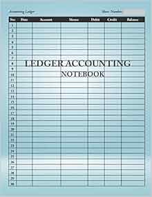 Ledger Accounting Notebook: General Ledger Accounting Book, Journal ...