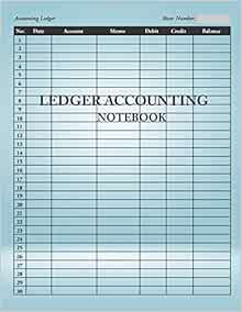 Ledger Accounting Notebook: General Ledger Accounting Book, Journal ...