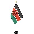 Amazon.com: AZ FLAG - Kenya Table Flag 4'' x 6'' - Kenyan Mini Desk ...