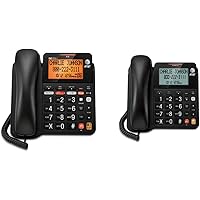 Amazon.com : AT&T CD4930 Corded Phone with Digital Answering System, Black & CL2940 Corded Phone ...