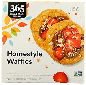 Amazon.com: 365 by Whole Foods Market, Waffles Homestyle Famly Pack, 29 ...
