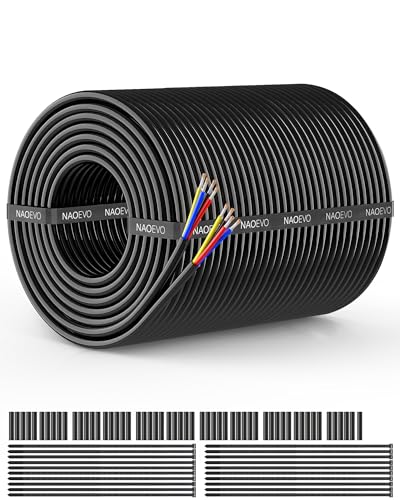 NAOEVO 18 Gauge Wire 4 Conductor Wire, 18 AWG Wire 4 Core Electrical ...