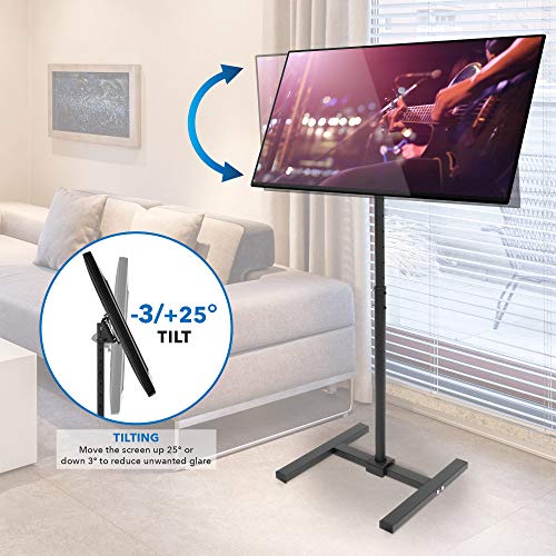 Buy Mount-It! TV Floor Stand - Height Adjustable Even While TV is ...