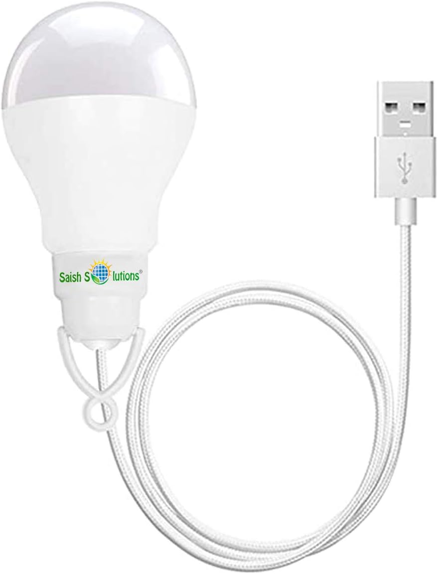 Buy Saish Solutions® Bright USB LED Bulb of 5 Volts 5 Watts (White ...