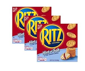 Amazon.com : Nabisco Ritz Crackers Hint of Salt, 13.7oz(388g) Pack of 3 ...