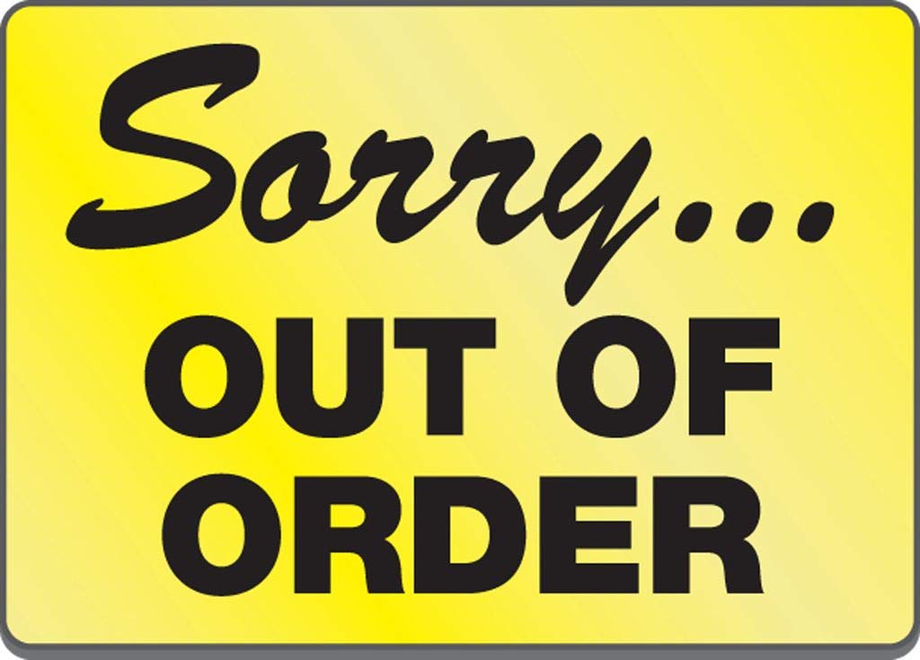 Sorry. Out of Order Magnetic Sign: Amazon.com.au: Industrial & Scientific