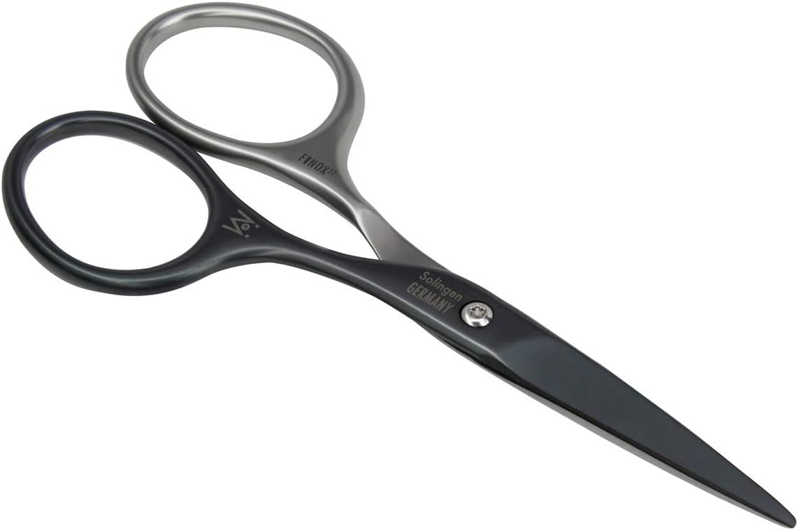 Self-sharpening moustache scissors, FINOX22 Titanium stainless steel beard scissor. German ...
