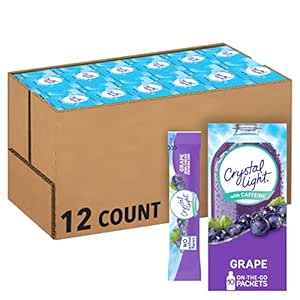 Amazon.com: Crystal Light Sugar-Free Energy Grape On-The-Go Powdered Drink Mix 120 Count