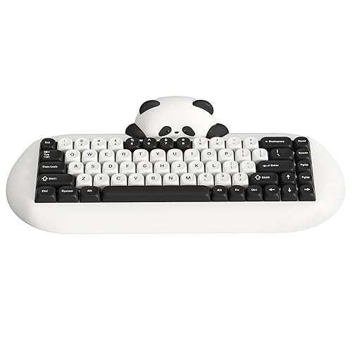 YUNZII C68 Panda Wireless Mechanical Gaming Keyboard, 68 Keys Cute ...