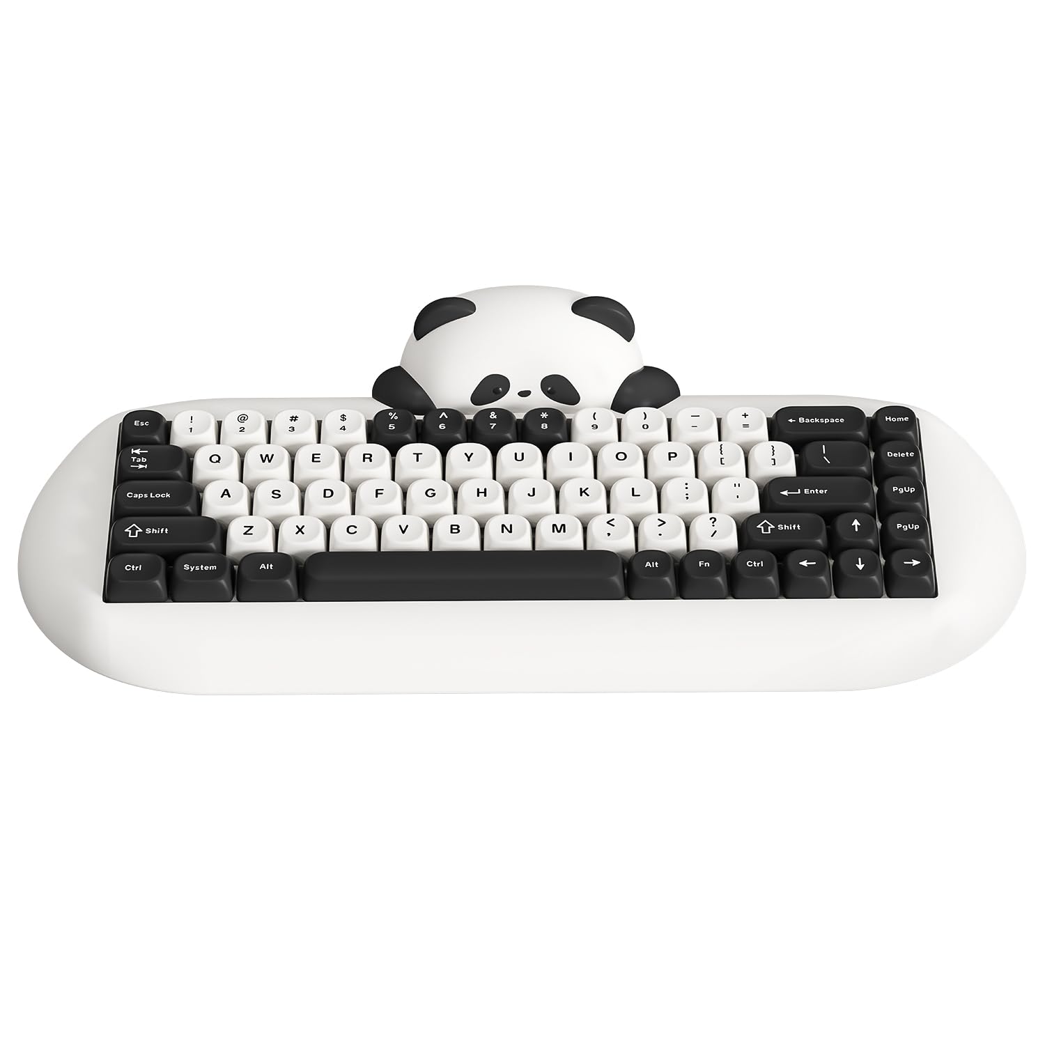 YUNZII C68 Panda Wireless Mechanical Gaming Keyboard,68 Keys Cute ...