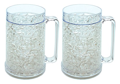 Freezer Mugs – Double Wall Gel Frosty Freezer Mugs, Cups – Drinking ...