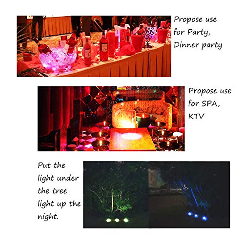 RGB Color Changing Submersible LED Lights 13 Colors Fade Jump Modes Battery Powered LED Lights ...