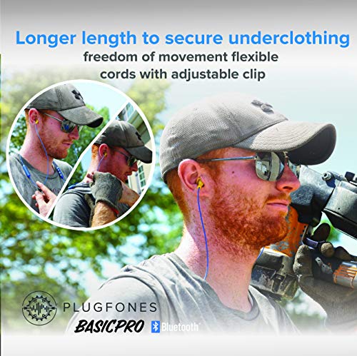 Plugfones Basic Pro Wireless Bluetooth in-Ear Earplug Earbuds - Noise ...