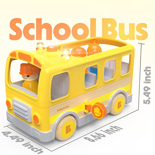 BELLOCHIDDO School Bus Toy - Kids Toys with Light & Sound Effects ...