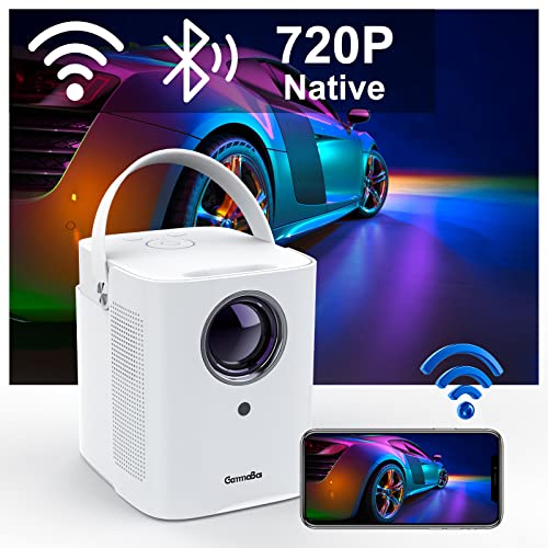 5G WiFi Bluetooth Low-Noise Projector, Gammabai Joy Portable Projector ...