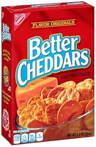 Amazon.com: Nabisco, Better Cheddars, Cheese Crackers, 6.5oz Box (Pack ...