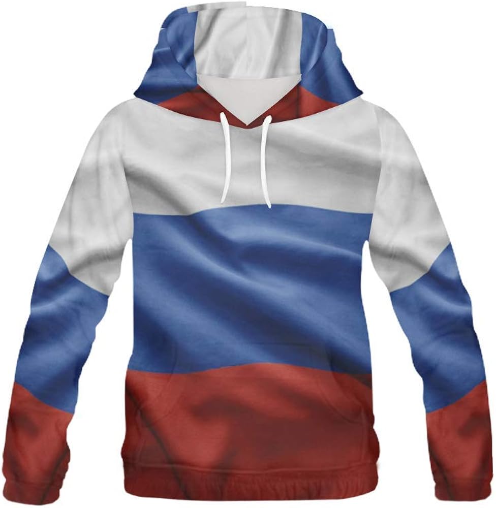 Lumos3DPrint Russia Flag Women's Pullover Hooded Sweatshirt at Amazon ...
