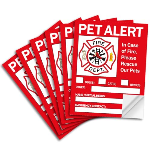 Pet Alert Safety Fire Rescue Sticker - Save Our Pets Emergency Pet ...