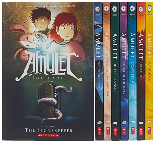 Amulet #1-8 Box Set: Kibuishi, Kazu, Kibuishi, Kazu: 9781338328189 ...