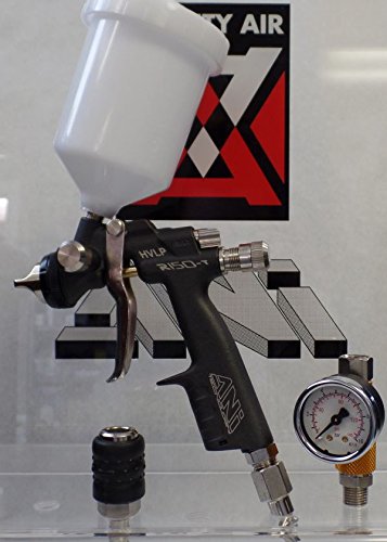 ANI HVLP R150 250 cc Mini Spray Gun silver FREE NYLON CUP FREE AIR ...