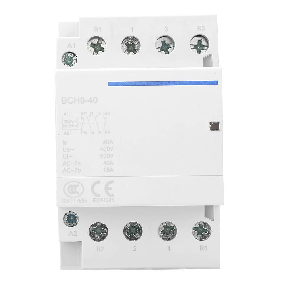 2NO 2NC 40A Industrial Household AC Contactor 4 Pole DIN Rail Mount ...