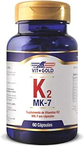 Vitamina K2 MK-7 100mcg Vitgold 60 cápsulas | Amazon.com.br