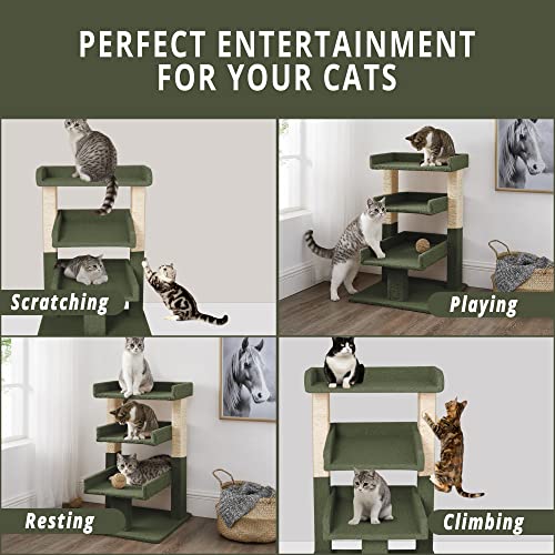Naomi Home Nala Cat Tree for Large Cats, Cat Activity with Scratching ...