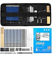 Amazon.com : H & B Drawing Pencils Set, 40-Piece Sketch Pencils and Drawing Kit Complete Artist ...