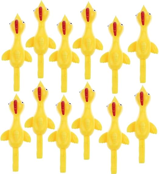 Amazon.com: CCINEE 24 PCS Slingshot Chicken Rubber Flickin Chicken Game ...