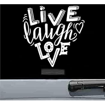 Amazon.com: Live Laugh Love Car Decal / Sticker - White: Automotive