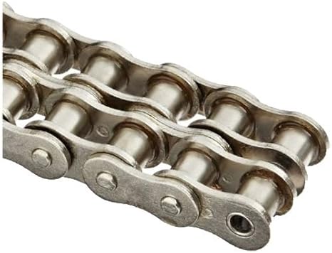 Tsubaki 50-2NPTWR100 ANSI Roller Chain, Double Strand, Riveted, Nickel ...
