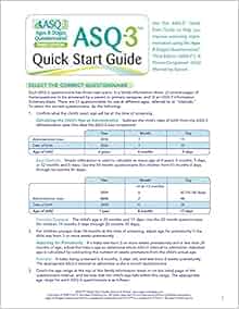 ASQ-3TM Quick Start Guide: 9781598570052: Medicine & Health Science ...