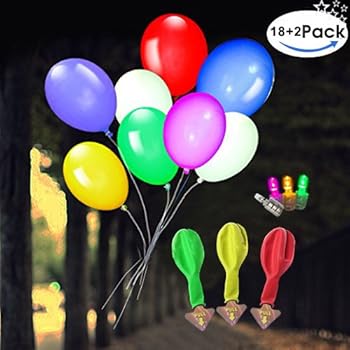 Amazon.com: AGPTEK 40PCS LED Light Up Balloons, Mixed Color Luminous ...