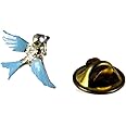 Amazon.com: 6030344 Bluebird of Happiness Lapel Pin Brooch Tie Tack ...