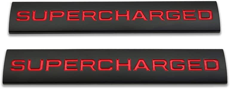 Amazon.com: 2X Metal Supercharged Logo Car Emblem Premium Auto Badge ...