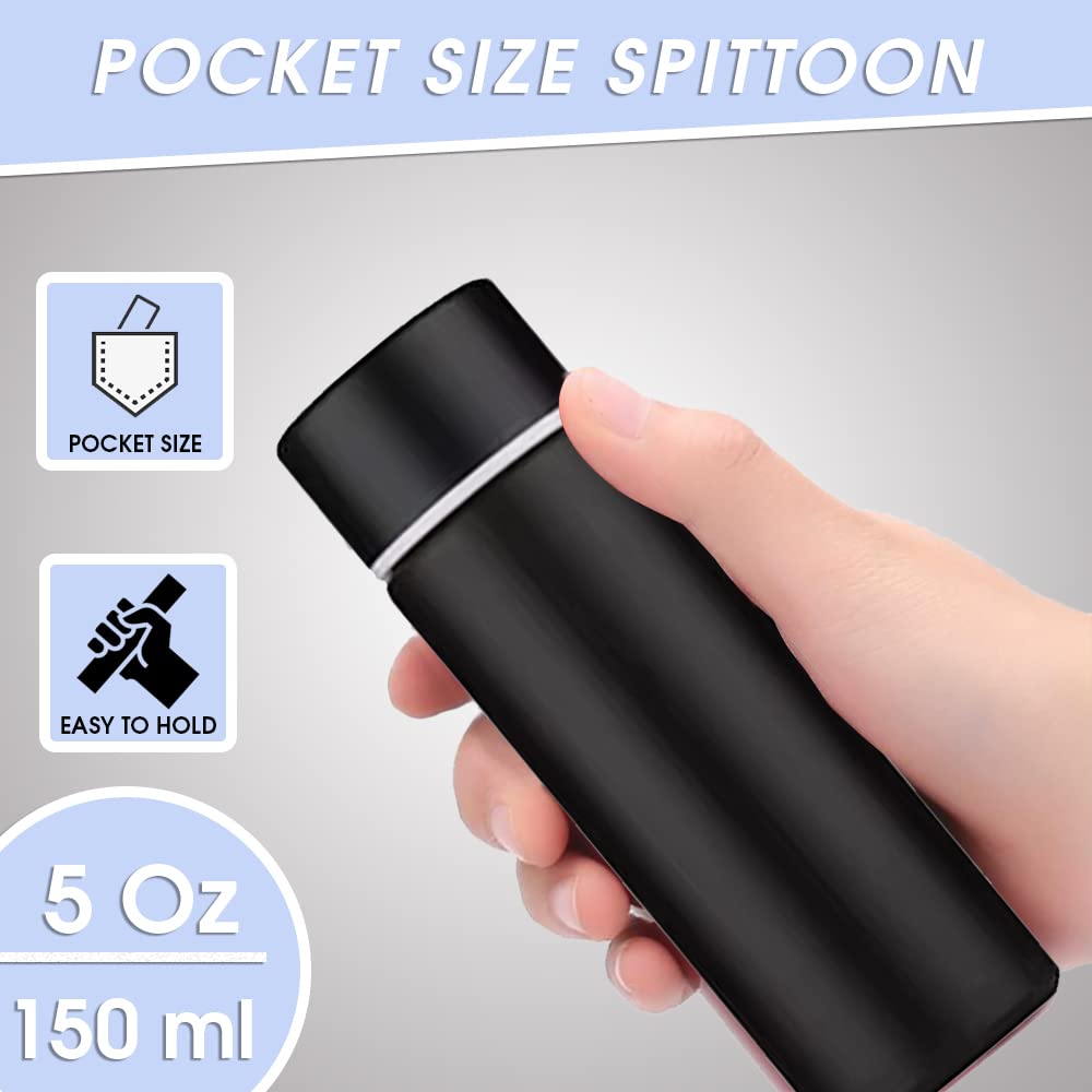 LIVEMUG Pocket Spittoon For Chewing Tobacco - 5 Oz Stainless Steel ...