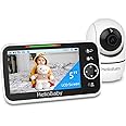 Amazon.com: Hello Baby Monitor, 5''Display, Pan-Tilt-Zoom Video Baby ...