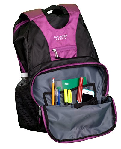 Five Star School Backpack, Ergo Sidekick, Holds 16 Inch Laptop, Purple ...