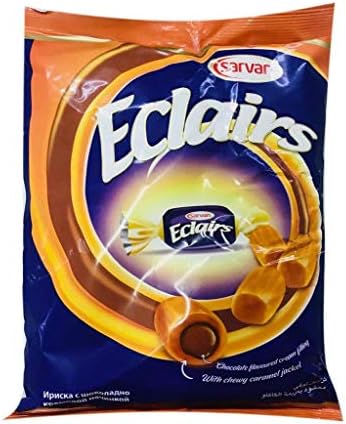 Sarvan Eclairs Caramel Toffee Candy Bag, Stuffed with cocoa cream 800GR price in UAE | Amazon ...