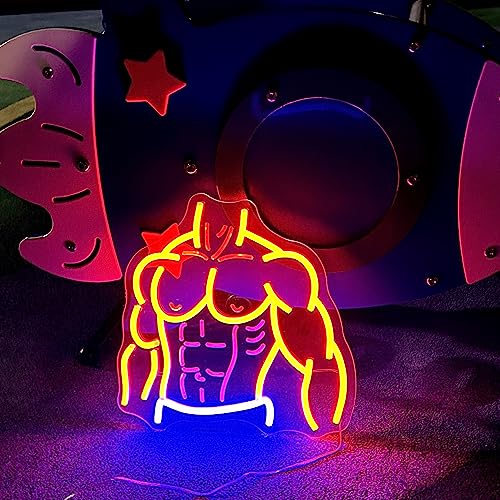 Athletic Body Neon Sign Muscular body Led Light Neon Light Gym Sex Body ...